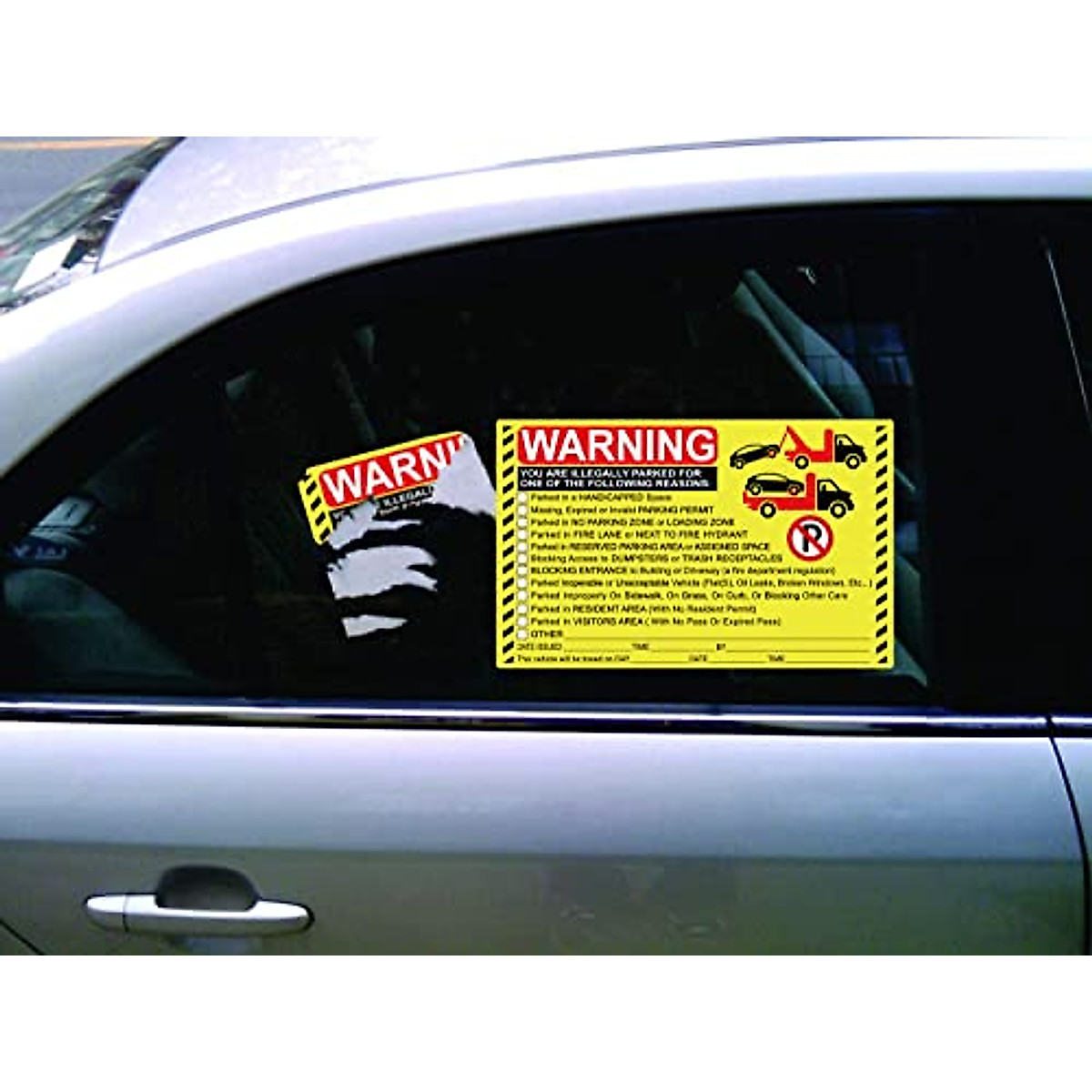 Parking Violation Stickers Hard to Remove "You are Illegally Parked ...