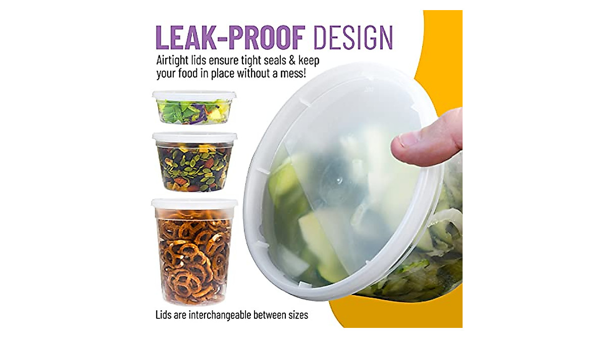 36-Pack Airtight Food Storage Containers - Leak-Proof & Microwave Safe