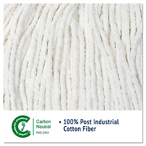 Boardwalk BWK2024CEA No. 24 Cotton Cut-End Wet Mop Head - White