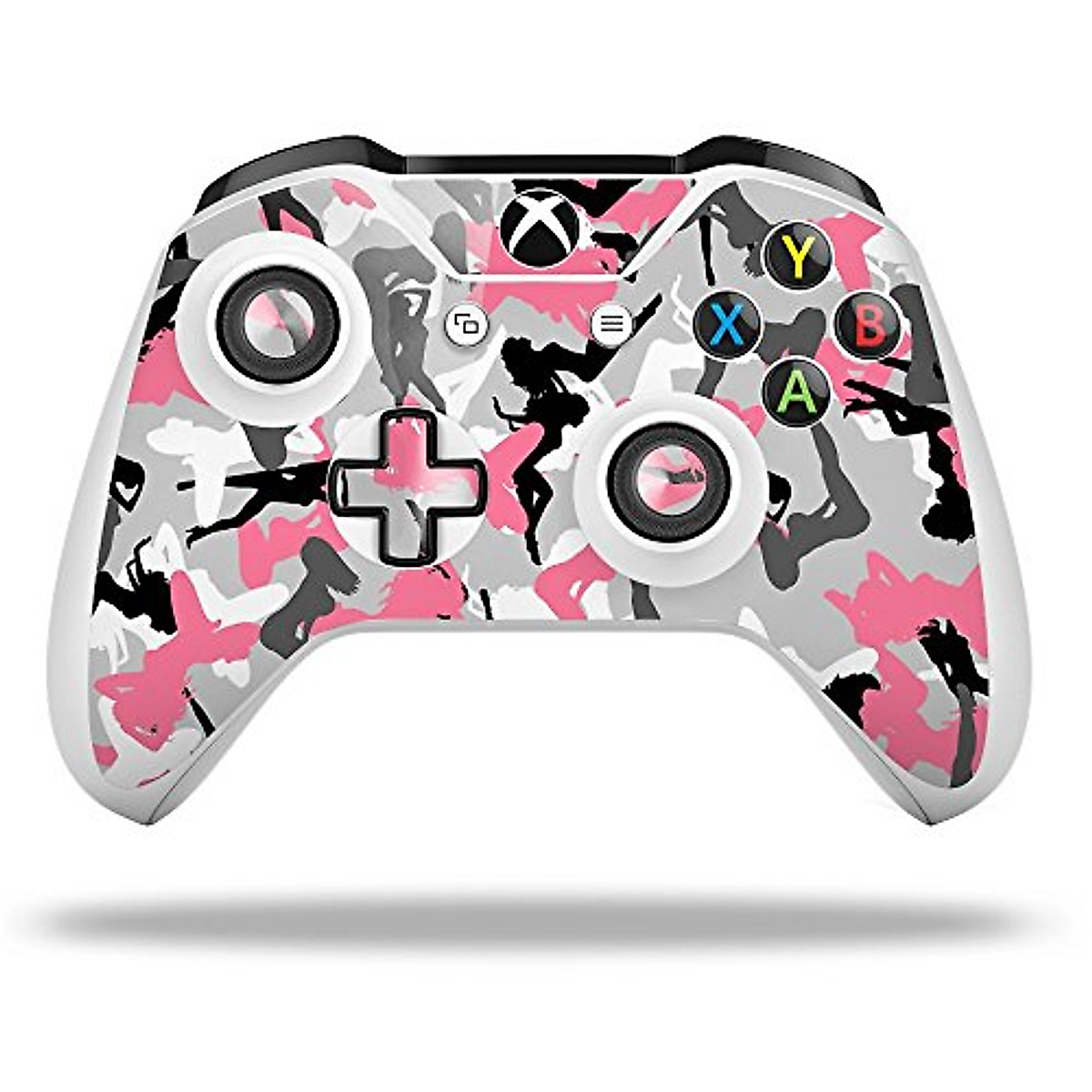 WraptorSkinz Decal Vinyl Skin Wrap compatible with XBOX One S/X Controller - Sexy Girl Silhouette Camo Pink (CONTROLLER NOT INCLUDED)