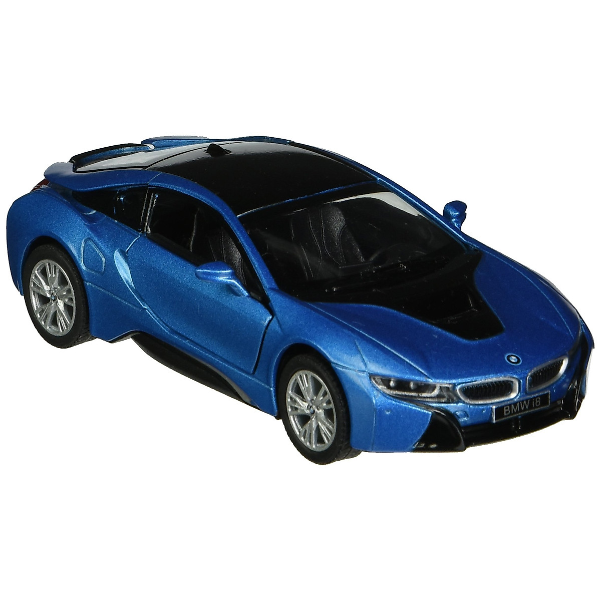 KiNSMART BMW i8 Blue 5" 1:36 Scale Die Cast Metal Model Toy Car w/Pullback Action