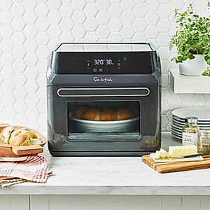 Sur La Table 16 Qt Air Fryer Oven with 12 in 1 Functions for Quick and Easy Meals, includes 7 accessories, Black