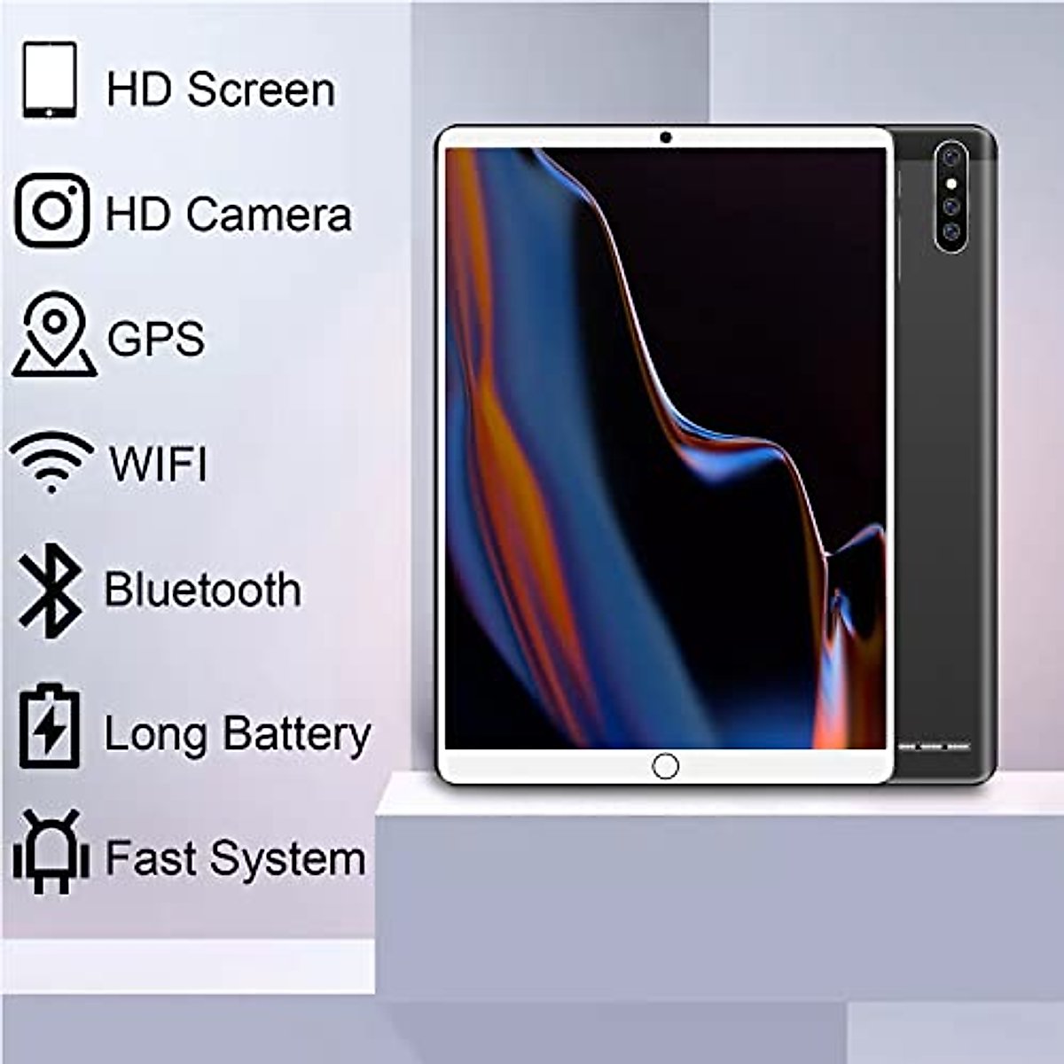 S12 10.1 inch Android Tablet PC, 3G Phone/WiFi Tablet for Study, Game and Video Playing, Internet Browsing, Dual SIM Cards and Dual Standby Supportive, 4Core/Bluetooth/GPS/FM, IPS HD Display_Gray