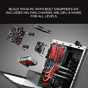 Bolt Dropper 502pcs Computer Screw Assortment Kit - Standoffs Screws for HDD Hard Drive, Fan, Chassis, ATX Case, Motherboard, Case Fan, Graphics, SSD, Spacer - DIY PC Installation and Repair Set