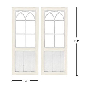 FirsTime & Co. Willow Farms Window Wall Plaque Set, 31.5" H x 12" W (Each), Brown, Silver, Metallic Gray