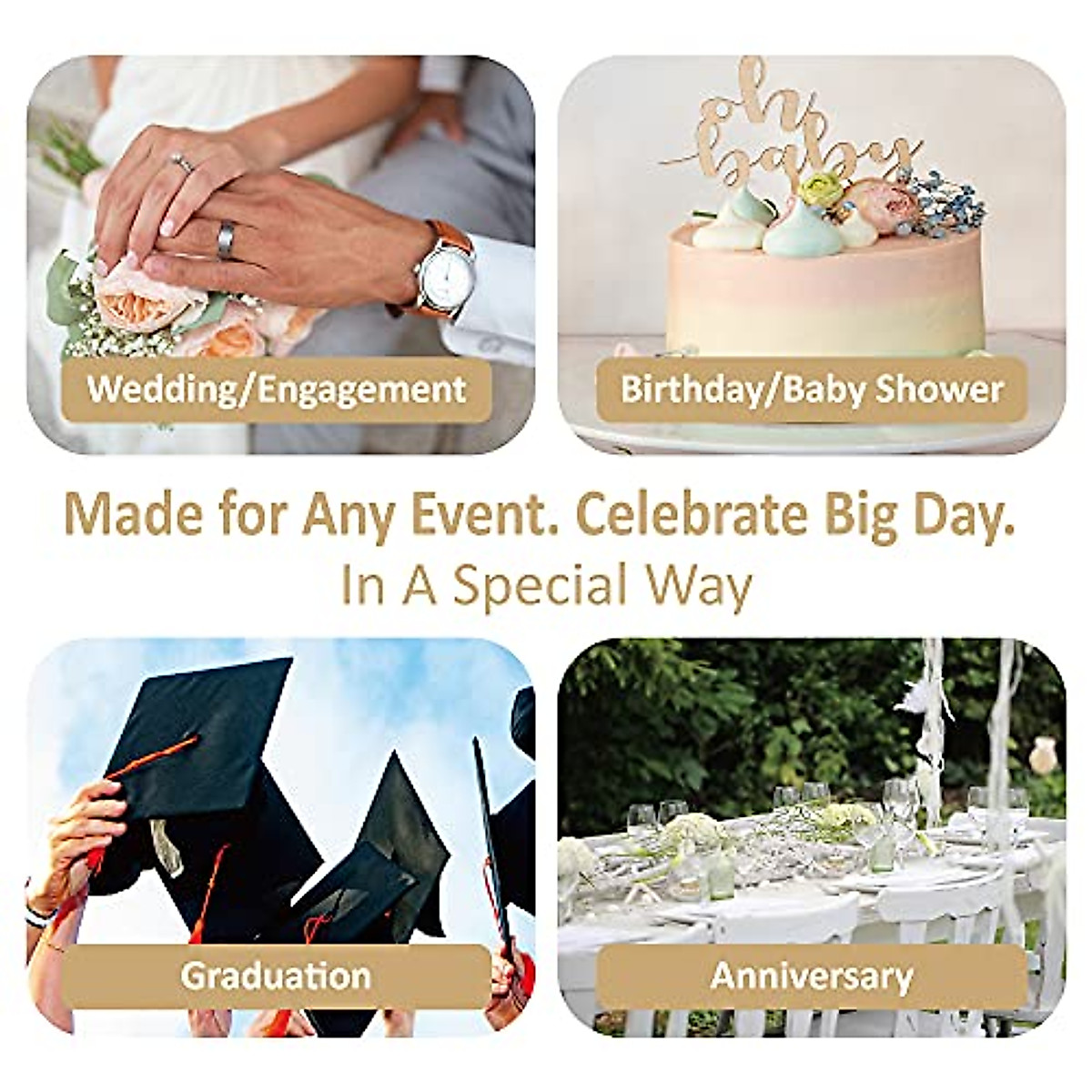 Wedding Guest Book Alternative, 54 PCS Wooden Block w Acrylic Display Box, Guest Book for Wedding Sign in, Baby Shower, Guestbook for Wedding, Wedding Book w 4 Paper Signs and 4 Color Pens