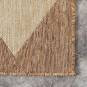 nuLOOM 5' x 8' Outdoor Performance Area Rug, Stain Resistant, Weather Resistant, High Traffic, Patio, Balcony, Outside, Sabina Brown