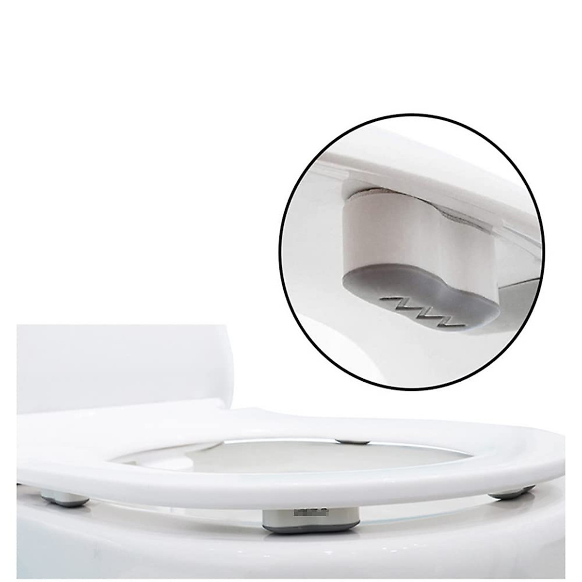 8 Pieces Bidet Toilet Seat Bumpers Height-increasing Pads Universal Toilet Seat Buffer with Strong Adhesive Rubber Bumpers Pads Replacement for Home Hotel Hospital School