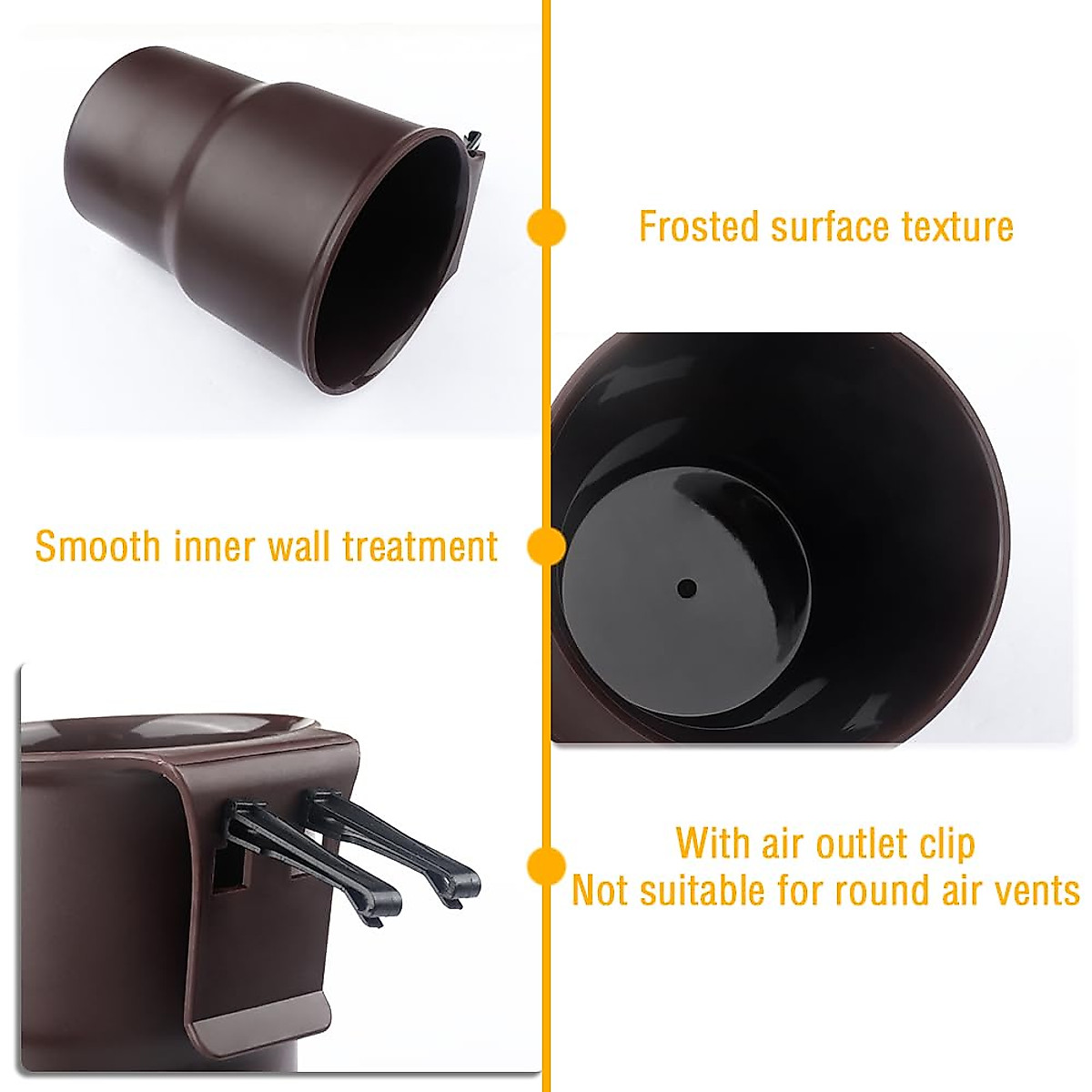 Hanging Cup Holder with 2 Kinds of Hooks,Multi-Function Car Cup Holder Organizer Car Seat Cup Holder for Drinks,Glasses Holder,Pen,Various Bits and Bobs (Brown)