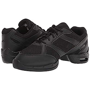 Skazz by Sansha Womens Dance Studio Exercise Sneakers Mesh Suede Air Cushion Caro P121M, Black,9.5