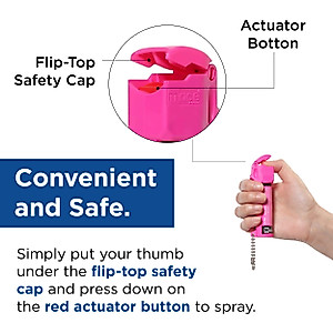 Mace Brand Full Size Pepper Spray (Neon Pink) and Water Trainer Kit – Accurate 12’ Powerful Pepper Spray with Flip Top Safety Cap, Leaves UV Dye on Skin – Great for Self-Defense