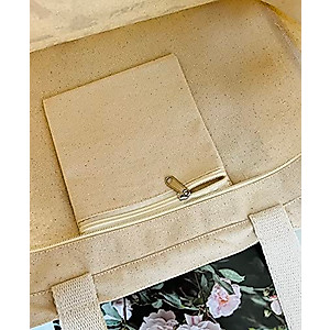 HaoHakka Canvas Tote Bag Aesthetic Cute School Tote with Zipper Pockets Valentines Christmas Music Gifts for Women Girls - taylor swift