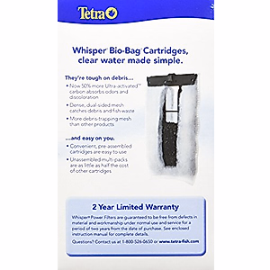 Tetra Whisper Power Filter for Aquariums, 3 Filters in 1, Up to 20-Gallons