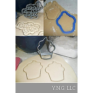 CUPCAKE OR STUD MUFFIN GENDER REVEAL BABY SHOWER SET OF 3 COOKIE CUTTERS MADE IN USA PR1204
