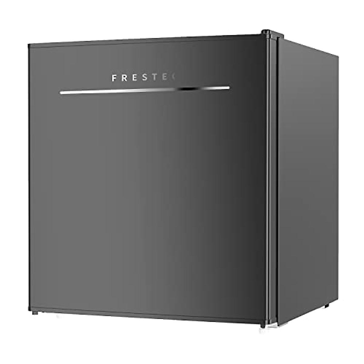 Frestec 1.7 Cu.Ft Mini Fridge for Bedroom, Mini Refrigerator with freezer, Dorm Fridge with Freezer, Reversible Door Perfect for Room and Office, Adjustable Temperature (no Handle, Black)