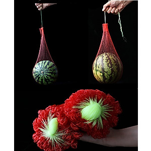 100 PCS Reusable Produce Drawstring Mesh Bag. Perfect 16 Inches Net Bag for Storage Fruits、 Vegetables、 Seafood and Other Agricultural Products. Upgrade to Eco Friendly Plastic Material .