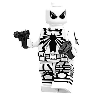 Red Dead P W/Dog + Anti-Venom Kawaii Mini Figure X-Men Series Marvel Superhero Comic Book Character Movie Red & White & Black