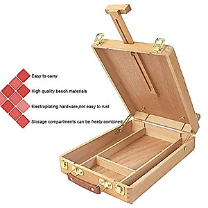 Tabletop Easel Art Easel Desktop Easel for Painting, Premium Wooden Sketchbox Easel, Desktop Painting Easel for Student Artist Beginner