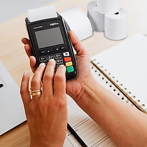 (50 Rolls) LabelMore 2 1/4" X 50' Thermal Paper Rolls, Credit Card Paper Rolls Thermal, Cash Register Roll, Premium Pos Thermal Printer Paper