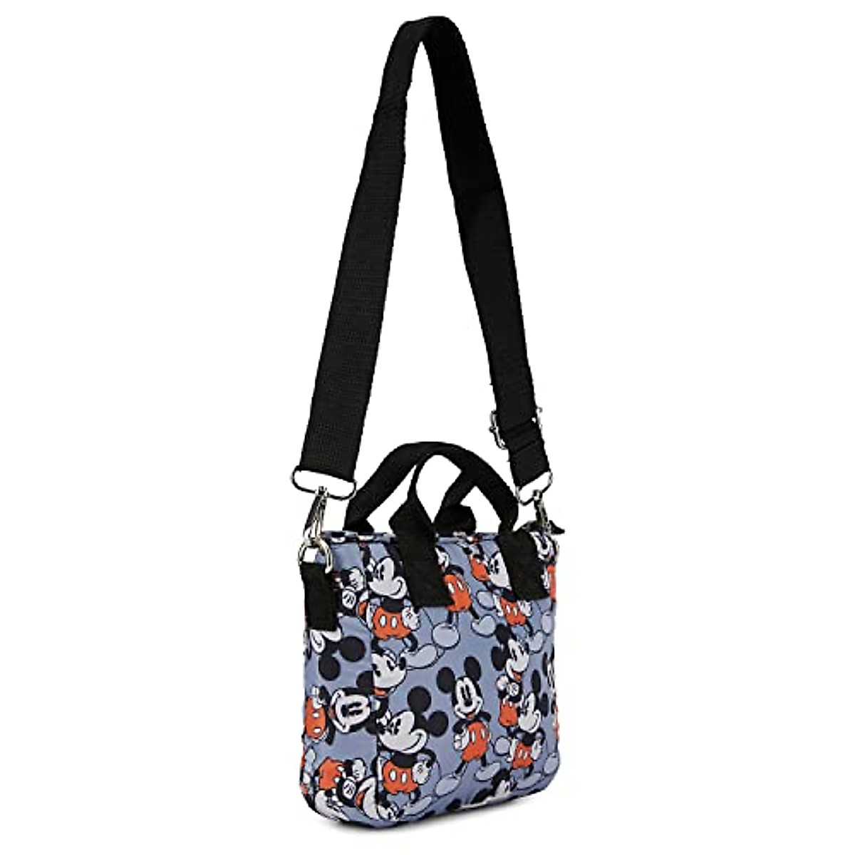 Disney Mickey Mouse Crossbody Tote - Girls, Boys, Teens, Adults - Mickey Mouse 7 Inch Crossbody Allover Mini Tote Bag