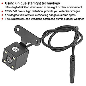 Rear View Camera, 1280x720 Pixels Backup Camera Universal Clear Images Weatherproof, 5Pin 80‑90 Degree Wide Angle Car Reverse Car Rear Backup Camera, Reverse System for Car