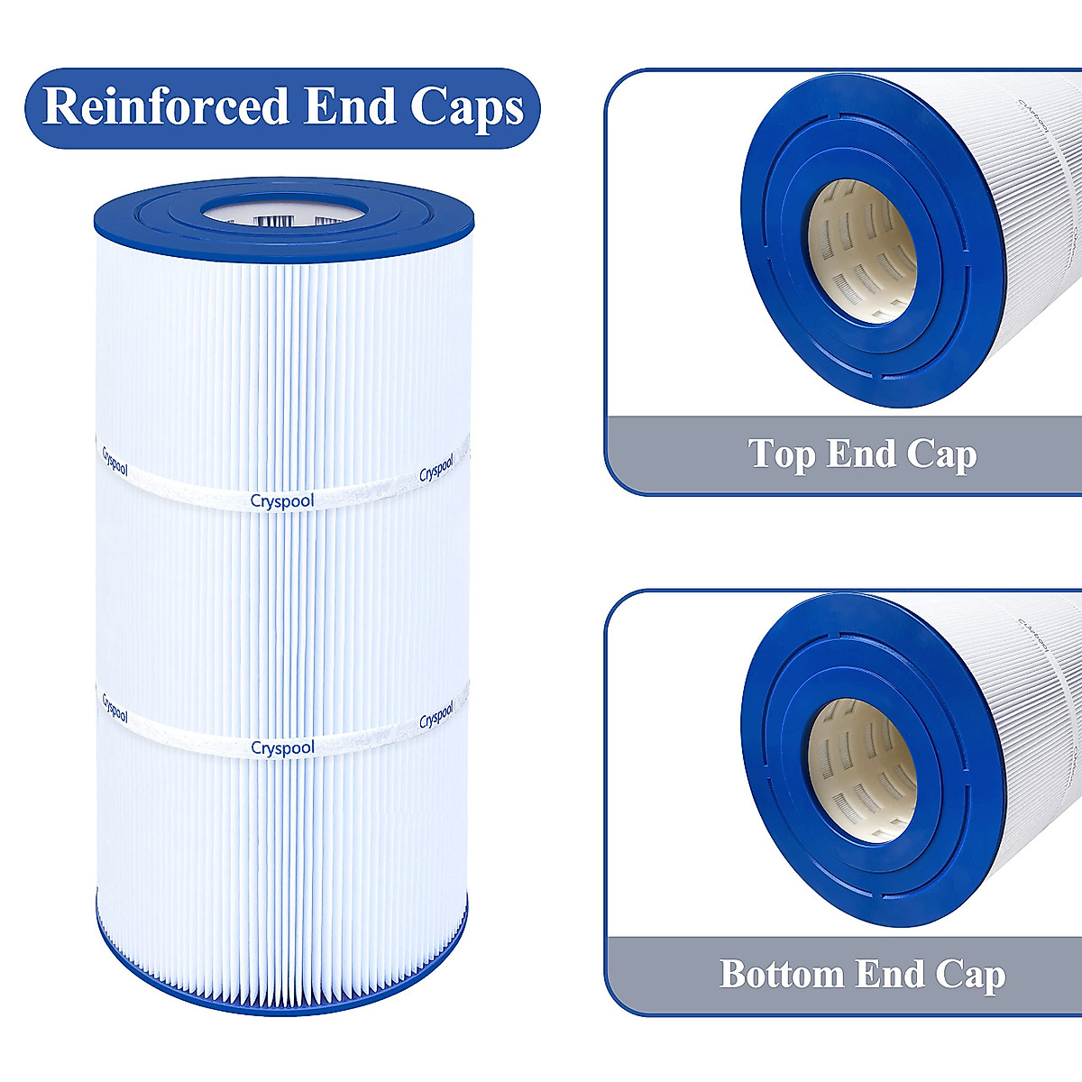 Cryspool Pool Filter Compatible with CX760RE, C751, Clearwater II 75, Pro Clean 75, PA76, C-8411, FC-1255, 75 sq.ft, 1 Pack