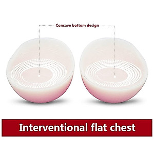 Mastectomy Prosthesis Silicone Breast Forms Self Adhesive False Boobs Women Concave Bra Enhancer Inserts for Crossdresser Transgender Cosplay,Nude,B Cup (600g/pair)