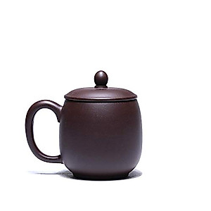 SILINE Zisha Teacup 13.5 Oz, Chinese Yixing Genuine Purple Clay Tea Mug,Fine Handmade Tea Cup