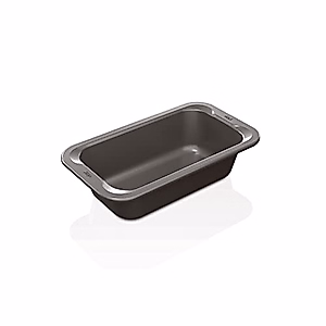 Ninja B30509 Foodi NeverStick Premium 9 inch x 5 inch Loaf Pan, Nonstick, Oven Safe up to 500⁰F, Dishwasher Safe, Grey, 1 Count (Pack of 1)