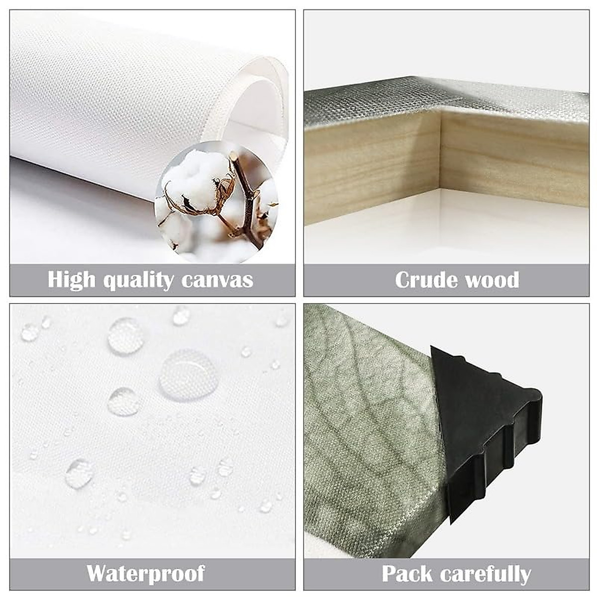 Hoomall Personalized Custom Canvas Prints, Custom Canvas Print with Your Photo, Crude Wood Photo Frame, Perfect for Home Decor, Gifts & Keepsakes, Variety of Sizes