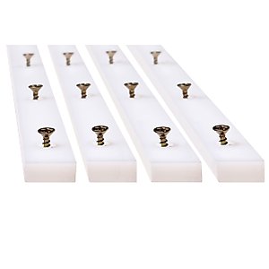 Hatsbi UHMW Crosscut Sled For Table Saw Sled Miter Bars 3/4" X 3/8" X 17" -Predrilled holes and 20 screws included For Jigs Fixtures or Miter Slots (size 3/4"x3/8") 4 x UHMW Bars
