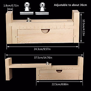 KUYYFDS Wood Bracelet Jig, Wooden Jig Bracelet Maker, Wood Wristband Maker with 2clamps Braiding Crafting Tool for Weaving DIY Craft 3pcs Drawer Style