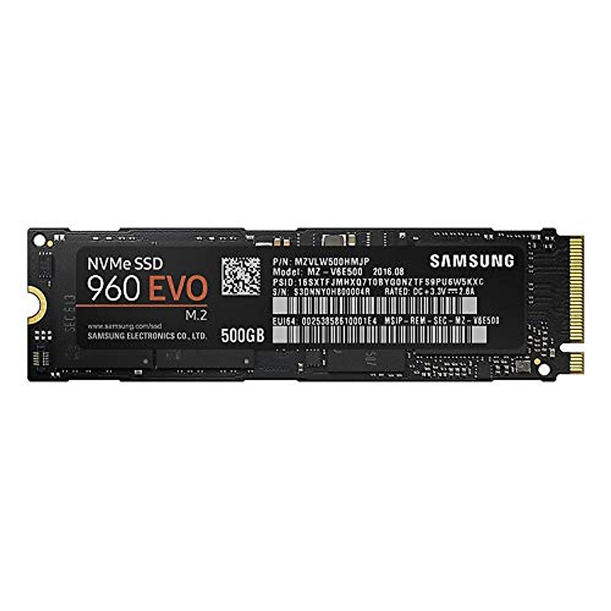Samsung 960 EVO 500GB Solid State Drive (MZ-V6E500BW) m.2 NVMe,Hybrid Drive