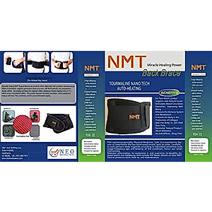 Back Brace by NMT ~ Lumbar Support Black Belt ~ Posture Corrector ~ Pain Relief from Arthritis, Sciatica, Scoliosis, Backache, Slipped Disc, Hernia, Spinal Stenosis ~ Injury Prevention ~ 4 Adjustable Sizes -'L' Fits Waist 34-40" (86-102cm)