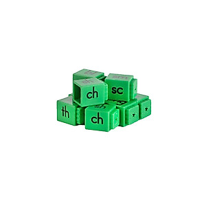 hand2mind Letter Pattern Reading Rods, Build a Word with Alphabet Blocks, Early Readers Linking Cubes, Reading Manipulatives, Montessori Alphabet, 1st Grade Reading, Homeschool Supplies (Set of 141)