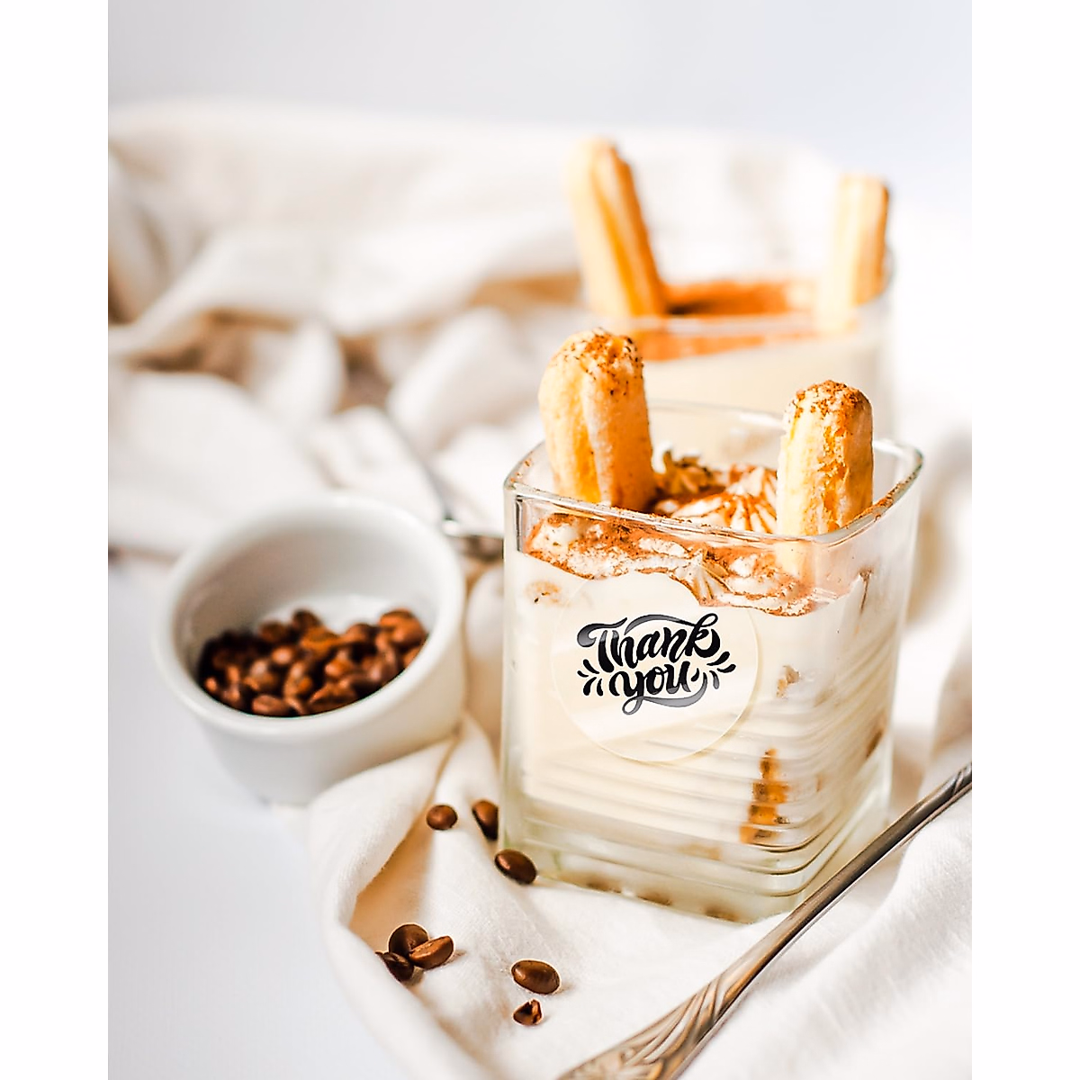 MUNBYN 2 Inch Transparent Round Thermal Label, Self-Adhesive Clear Waterproof Circle Sticker for Logo Design, Multipurpose Direct Thermal Labels, 500 Sheets/1 Roll