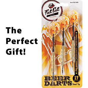 Fat Cat Beer Mug Steel Tip Darts, 17 Grams