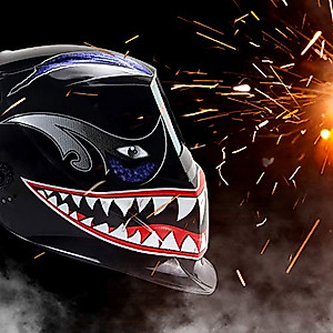 Holulo Welding Helmet Solar Power Auto Darkening Wide Viewing Field Professional Hood for MIG TIG ARC MMA