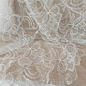 XMTXZYM 3 Meter Wedding Dress Lace Fabric Dress DIY Fabric