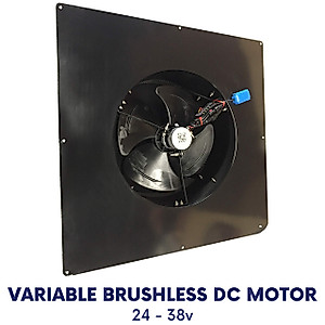 Remington Solar 25-Watt Solar Attic Fan (Black) with Thermostat/Humidistat (20 x 20 x 11 IN) - Brushless Motor – Hail and Weather Resistant Solar Vent Fan – Solar Powered Attic Fan for Homes