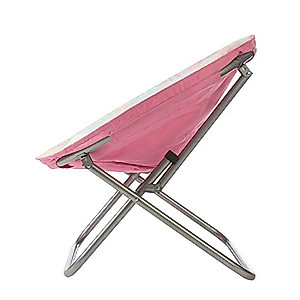 Heritage Kids Sorbet Dreams Rainbow Fur Teen Saucer Chair, Foldable, Multi