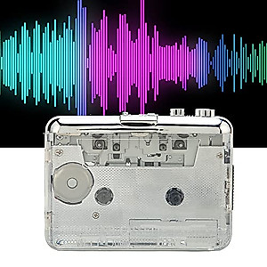 plplaaoo Cassette Player, Portable Cassette Tape Player, Tapes with Music, Mini Cassette Tape Recorder, Multifunction Clear Stereo Sound FM Radio Cassette Player with Headphone Jack