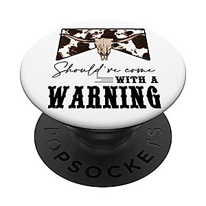 Leopard Cow Skull Should've Come With A Warning Western PopSockets Swappable PopGrip