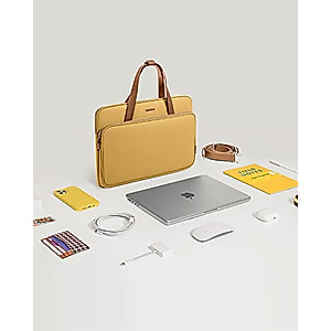 tomtoc Protective Laptop Shoulder Bag Case for 13-14 Inch MacBook Air/Pro, 13-inch iPad Pro M4/iPad Air M2 with Magic Keyboard, 13-13.8 Inch Surface Pro/Laptop, Copilot+ PC, Water-Resistant Laptop Bag