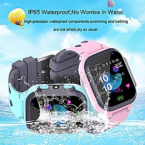 Children's Smart Watch, IP65 Waterproof, Intelligent Positioning, Two-Way Telephone, High-Definition Photo, Emergency Alarm Clock, High-Performance Battery, Gift for Boys Girls
