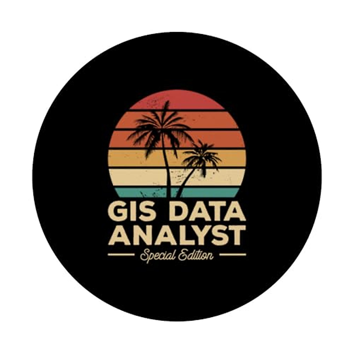 Vintage GIS Data Analyst Geographic Information System PopSockets Standard PopGrip
