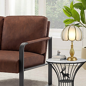 HAOBO Home Loveseat Couch Bench Settee for Living Room, Upholstered Small Sofa Couch PU Leather Banquette Lounge Bench for Dining Room Bedroom Funiture