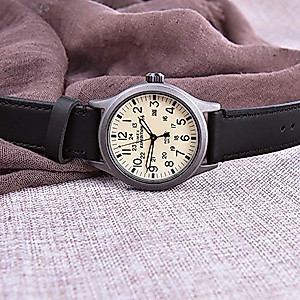 Ritche Christmas Stocking Stuffers 24mm Quick Release Classic Vintage Leather Watch Bands Black Genuine Leather Watch Straps for Men