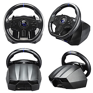 Superdrive - SV750 racing steering wheel with pedals, paddles and vibration - Xbox Serie X/S, PS4, Xbox One, Switch, PC, PS3 (programmable for all games)