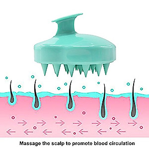 See You Always Hair Scalp Massager Shampoo Brush, Scalp Care Hair Wash Brush Silicone Comb - Green